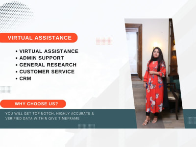 Virtual Assitance, Admin Support, Customer Service, General Research ...