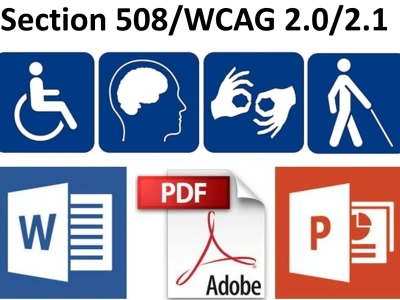 A PDF document with WCAG | ADA | Section 508 compliance Standard | Upwork