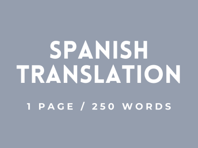 An Spanish translation of a 1 page document | Upwork