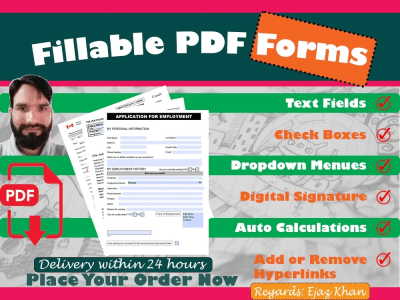 A Professional Interactive Fillable PDF Form for your business | Upwork