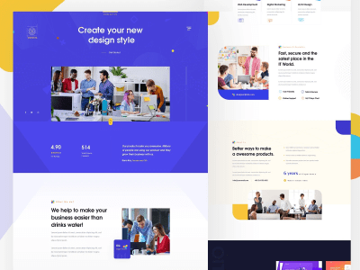 A modern ui, web template, landing page design with better ux | Upwork