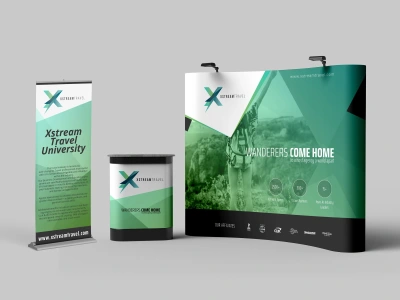 Eye catching printable backdrop or trade show booth backdrop banner ...