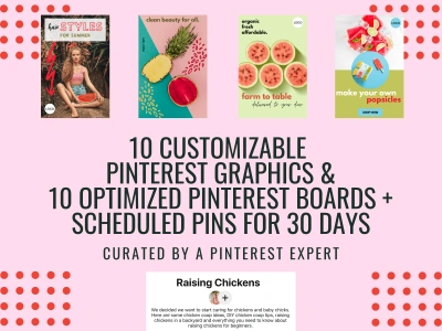 10 Customizable Pinterest Graphics & 10 Optimized Boards + Scheduled ...