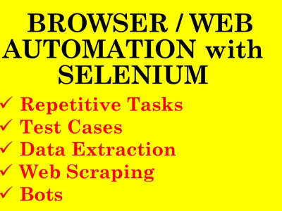 Web / Browser Automation Scripts & Utilities in Selenium | Upwork