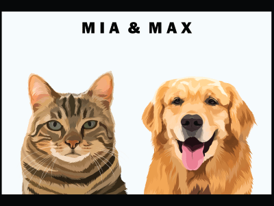 Digital Vector Pet portrait ready for printing | Upwork