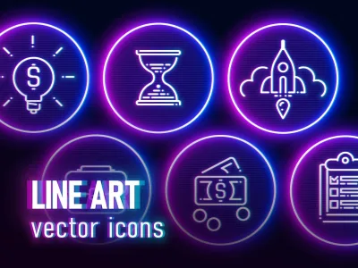 A vector icon in lineart, outline style | Upwork