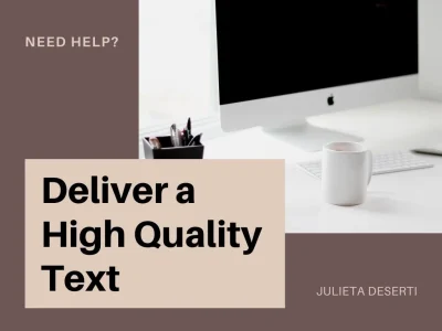 High quality, error-free texts with constructive and helpful suggestions. | Upwork
