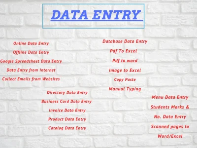 Any type of Professional & 100% Accurate Data Entry with Quick Turnaround. | Upwork