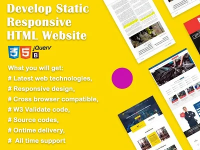 Responsive website developed using HTML5, CSS3, Bootstrap 5 | Upwork