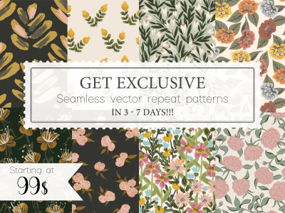 A beautiful highest quality seamless vector repeat pattern | Upwork