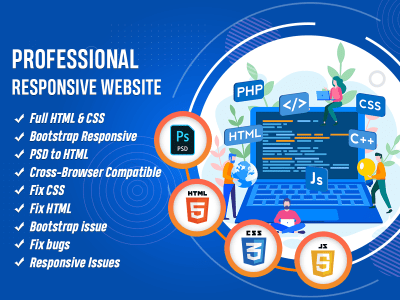 Pixel perfect responsive website, PSD to HTML CSS and Bootstrap | Upwork