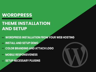 WordPress theme installation and setup theme demo | Upwork