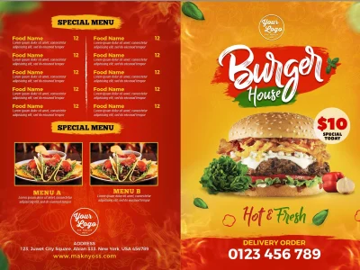 An eye-catchy menu for your restaurants | Upwork