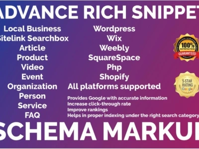 Advance google rich snippets schema markup structured data | Upwork