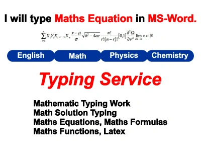 Math typing in MS-Word | Upwork