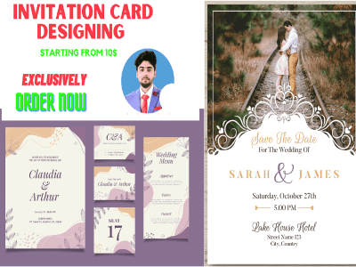 Wedding card or invitation card for any event | Upwork