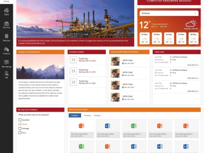 A responsive Intranet design and development for SharePoint modern ...