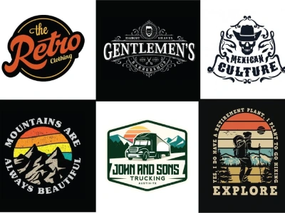 Vintage retro style custom logo design | Upwork