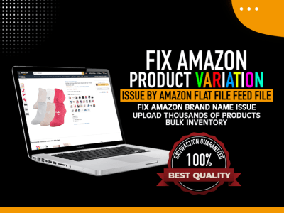 Fix your product variation issue by amazon flat file feed file | Upwork