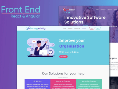 A fantastic website using React or Angular | Upwork