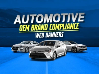 Automotive Co-Op advertising OEM brand compliance web banner design ...