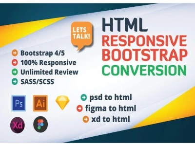 Convert PSD to HTML with Bootstrap Responsive | Upwork