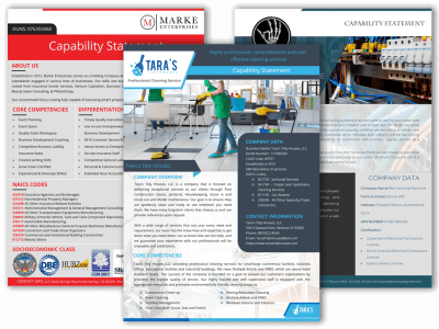 Professional Capability Statement Template design for your business ...