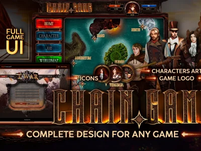 Unique game 2D graphics and game UI | Upwork