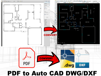 Auto CAD DWG/DXF drawing from sketch, images, jpg, jpeg and PDF quickly ...