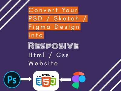Your PSD/FIGMA design converted into responsive HTML website | Upwork