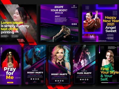 An amazing instagram post templates, stories, ig ads, fb ads design ...