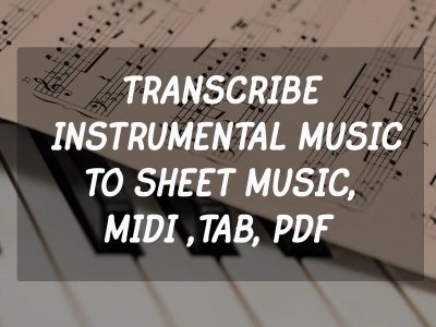Sheet Music Transcription Services | Upwork