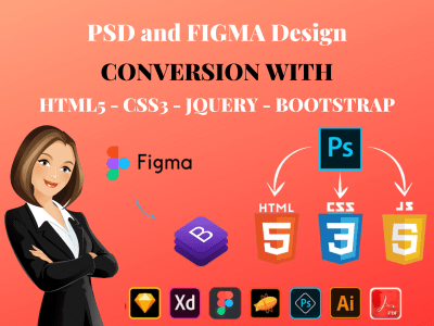 PSD & Figma Responsive Design into HTML, CSS Using Bootstrap | Upwork
