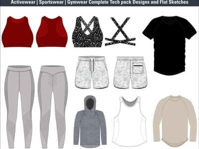 A fantastic tech pack for activewear & gym wear line. | Upwork