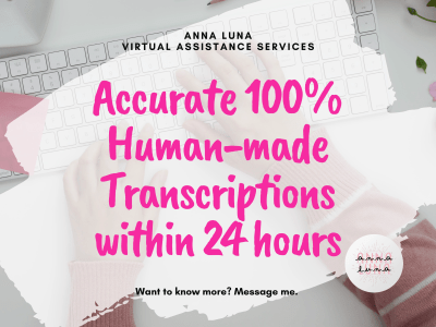 A 100% human made accurate transcript within 24 hours! | Upwork