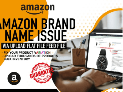 Fix amazon brand name issue via upload flat file feed file | Upwork