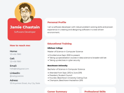 CV / Resume HTML Template Responsive in Tailwind CSS. | Upwork