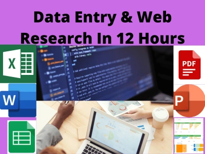 Data entry and web research in 12 hours | Upwork