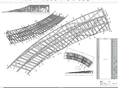 A 3D/2D structure design that includes a cutting list and a welding ...