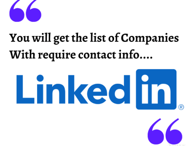 A list of companies with required contact info | Upwork