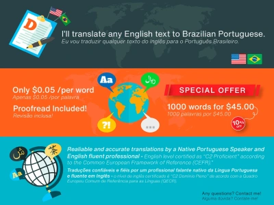 A High Quality English to Brazilian Portuguese translation | Upwork