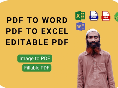 Editable, fillable pdf, pdf conversion to word, excel | Upwork