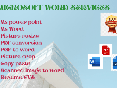 A fantastic design of word documents and power point presentations ...