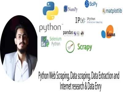 Python web and data extraction & internet research , data entry | Upwork