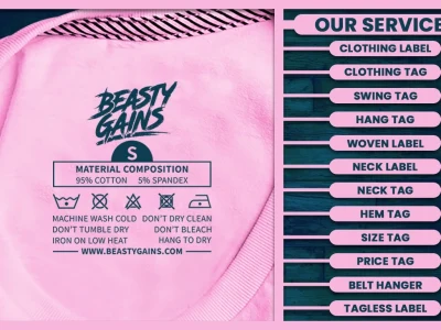 Custom clothing tag, neck tag, hang tag, hem tag and price tag | Upwork