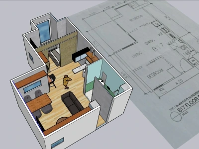 A fast and detailed AutoCAD and Sketchup 3D of your desired project ...