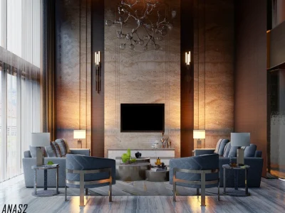 3D interior rendering done in realistic materials with high quality ...