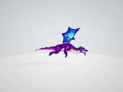 An animated loop of flying dragon/bird with rig | Upwork