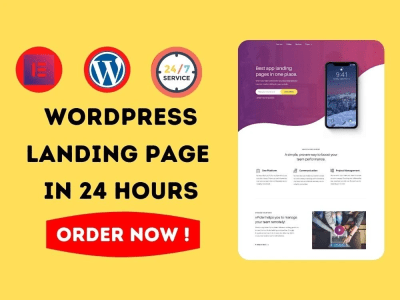 Responsive wordpress landing page elementor or elementor pro landing page | Upwork