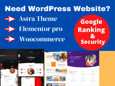 A custom wordpress website/ elementor / astra / woocommerce theme expert | Upwork